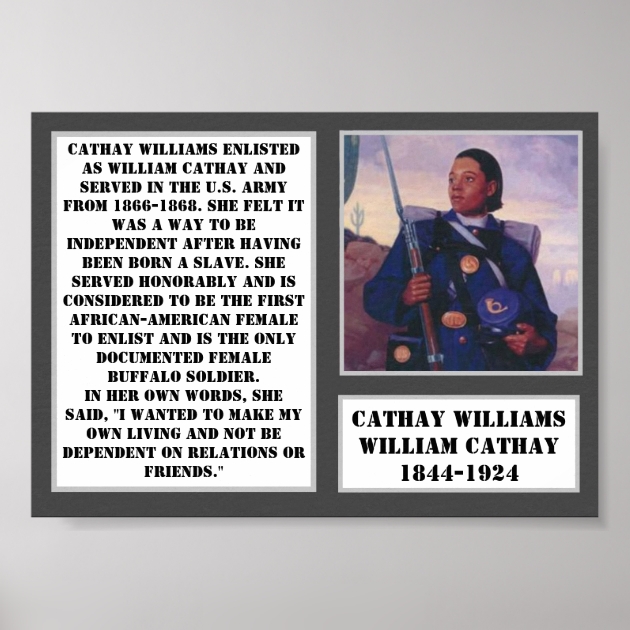 Cathay Williams Buffalo Soldier First Woman Army Poster | Zazzle